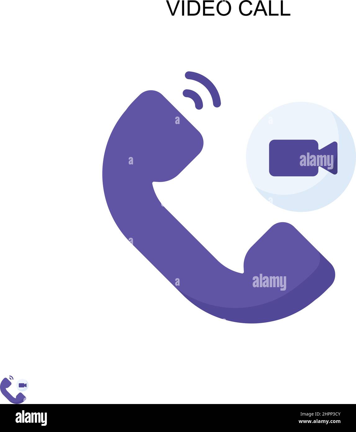 Video call Simple vector icon. Illustration symbol design template for ...