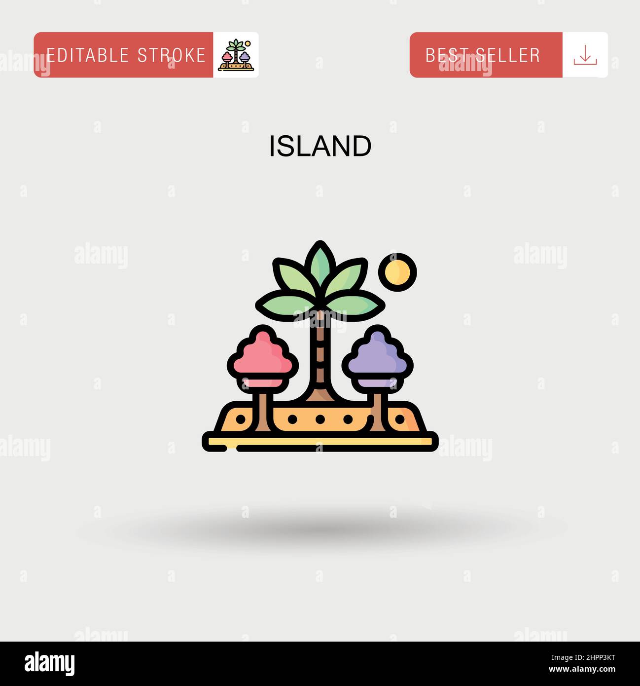 Island Simple vector icon Stock Vector Image & Art - Alamy