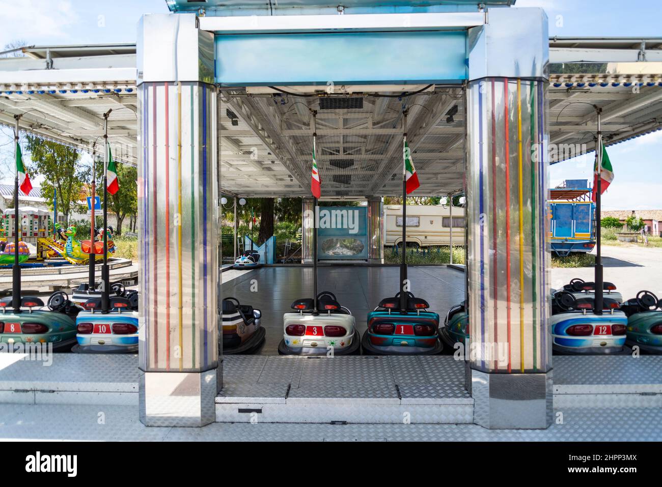 A view of an amusement park in Vulture region, Basilicata Stock Photo ...