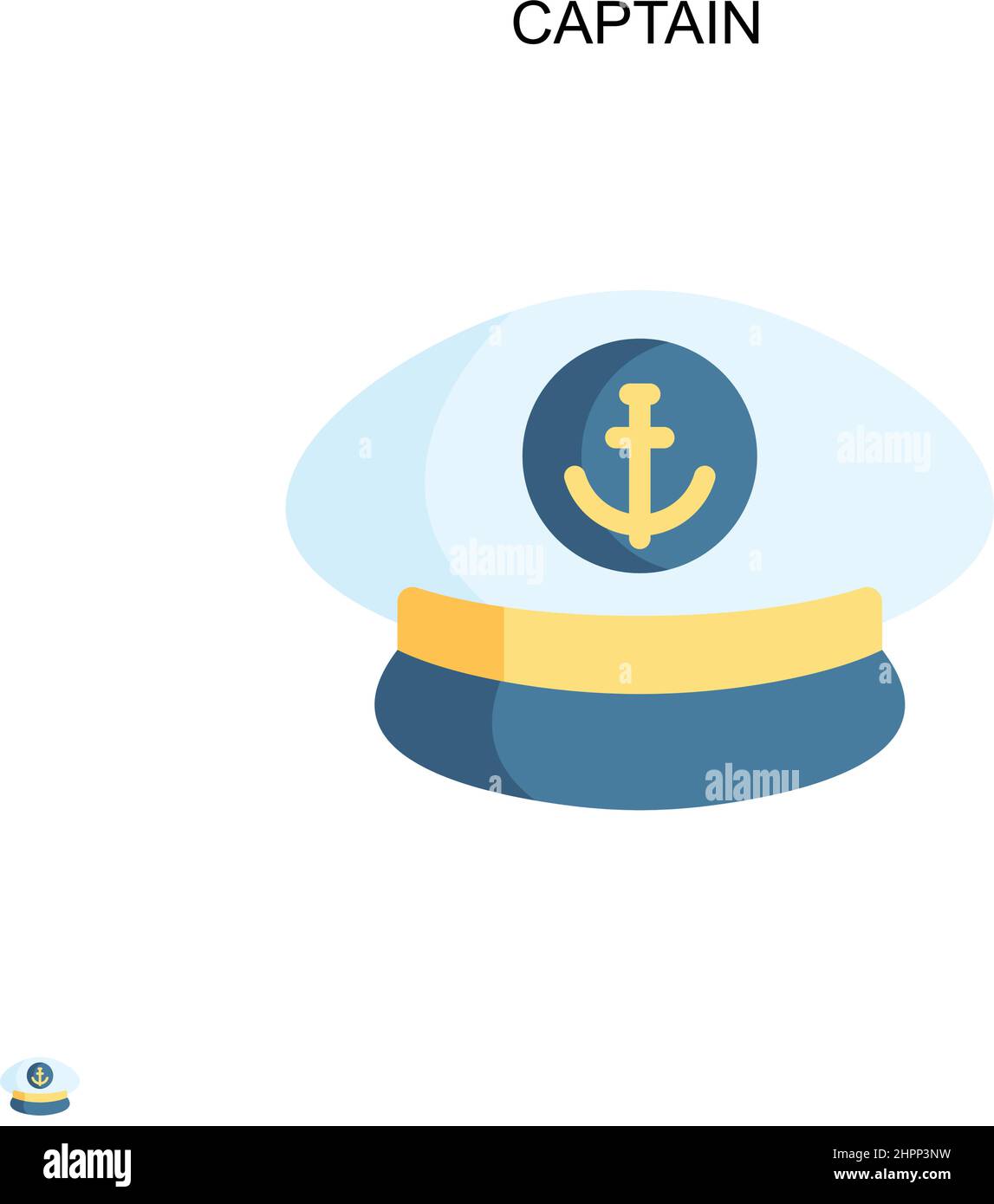Captain Simple vector icon. Illustration symbol design template for web mobile UI element Stock ...
