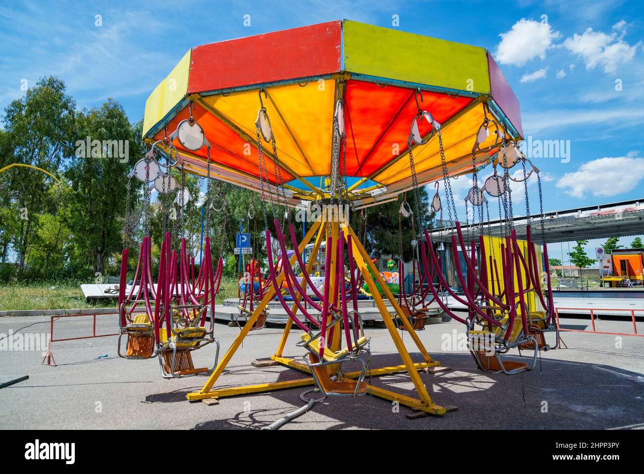 A view of an amusement park in Vulture region, Basilicata Stock Photo ...