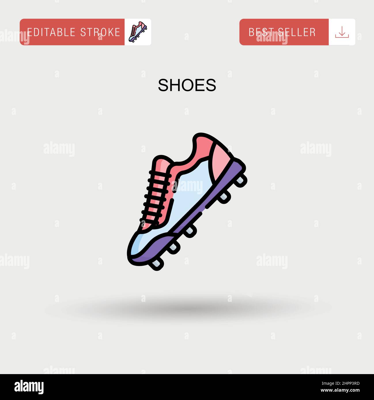 Sneaker icon shoes symbol flat Stock Vector Images - Alamy
