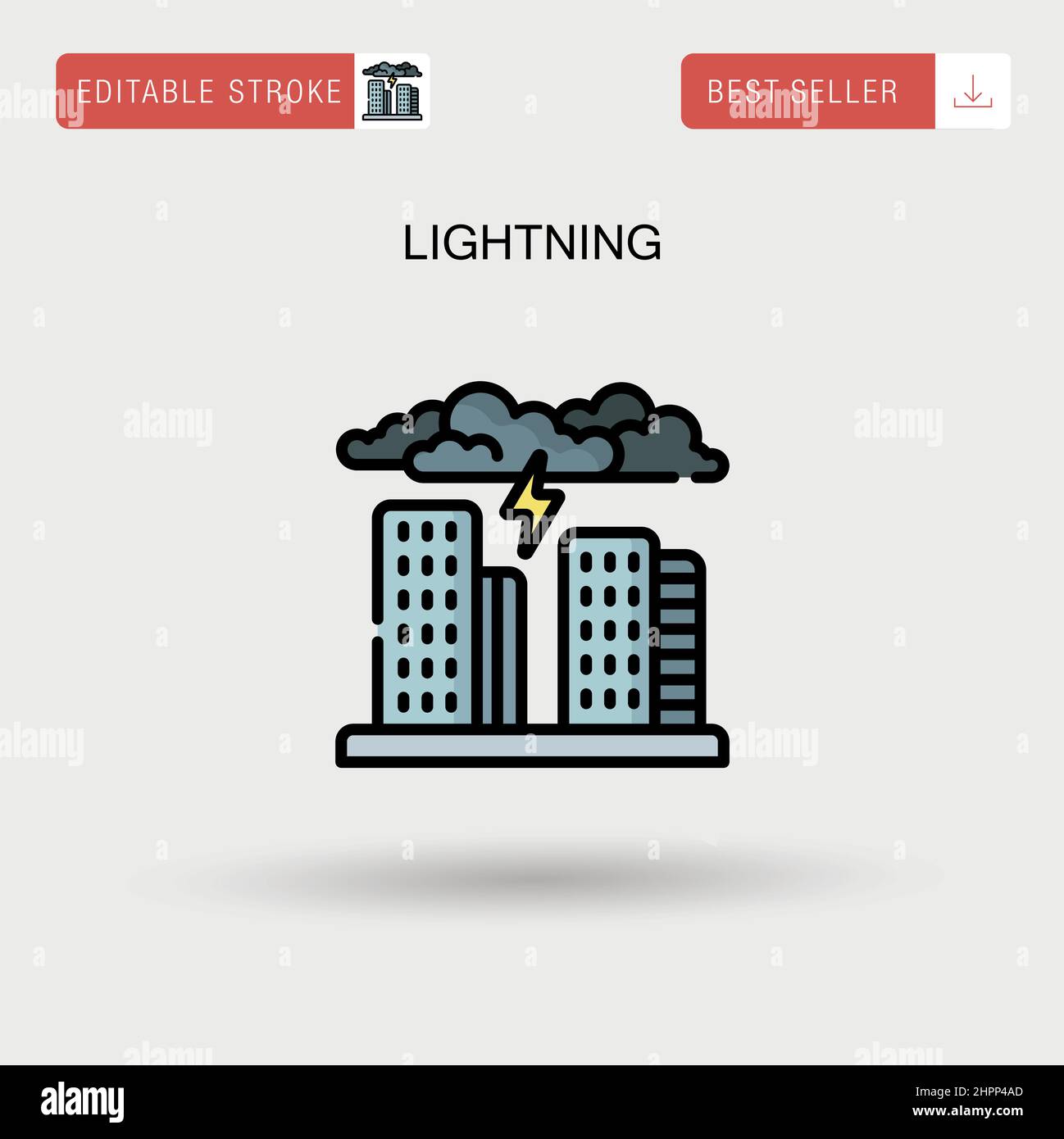 Lightning Simple vector icon Stock Vector Image & Art - Alamy