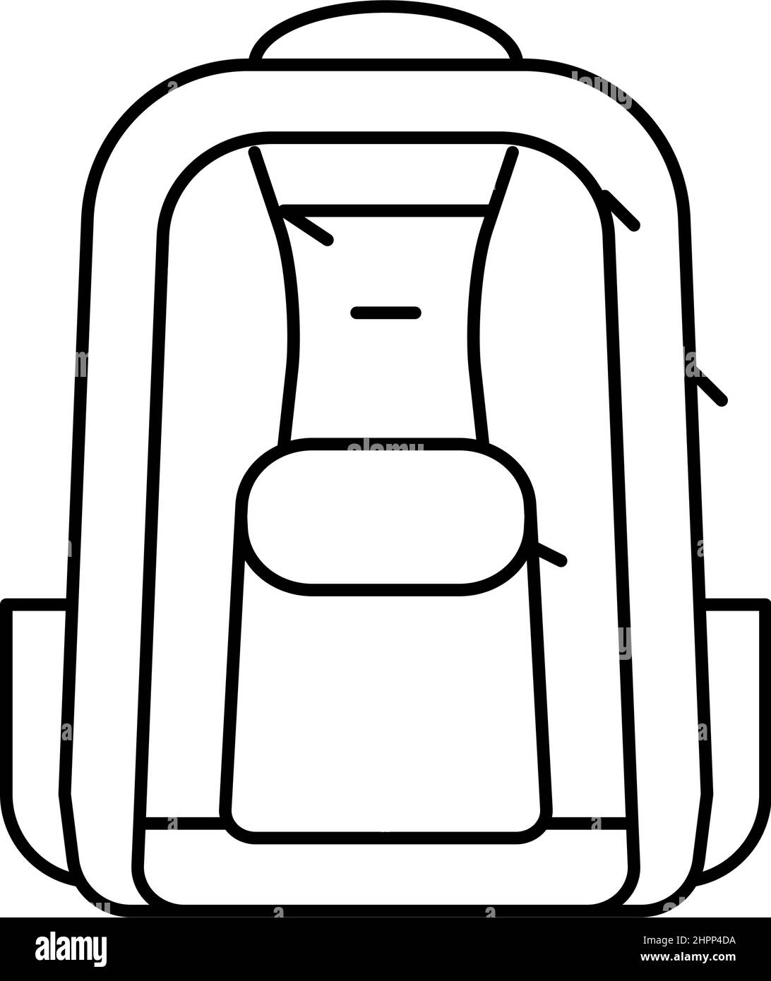 backpack rucksack bag line icon vector illustration Stock Vector Image ...