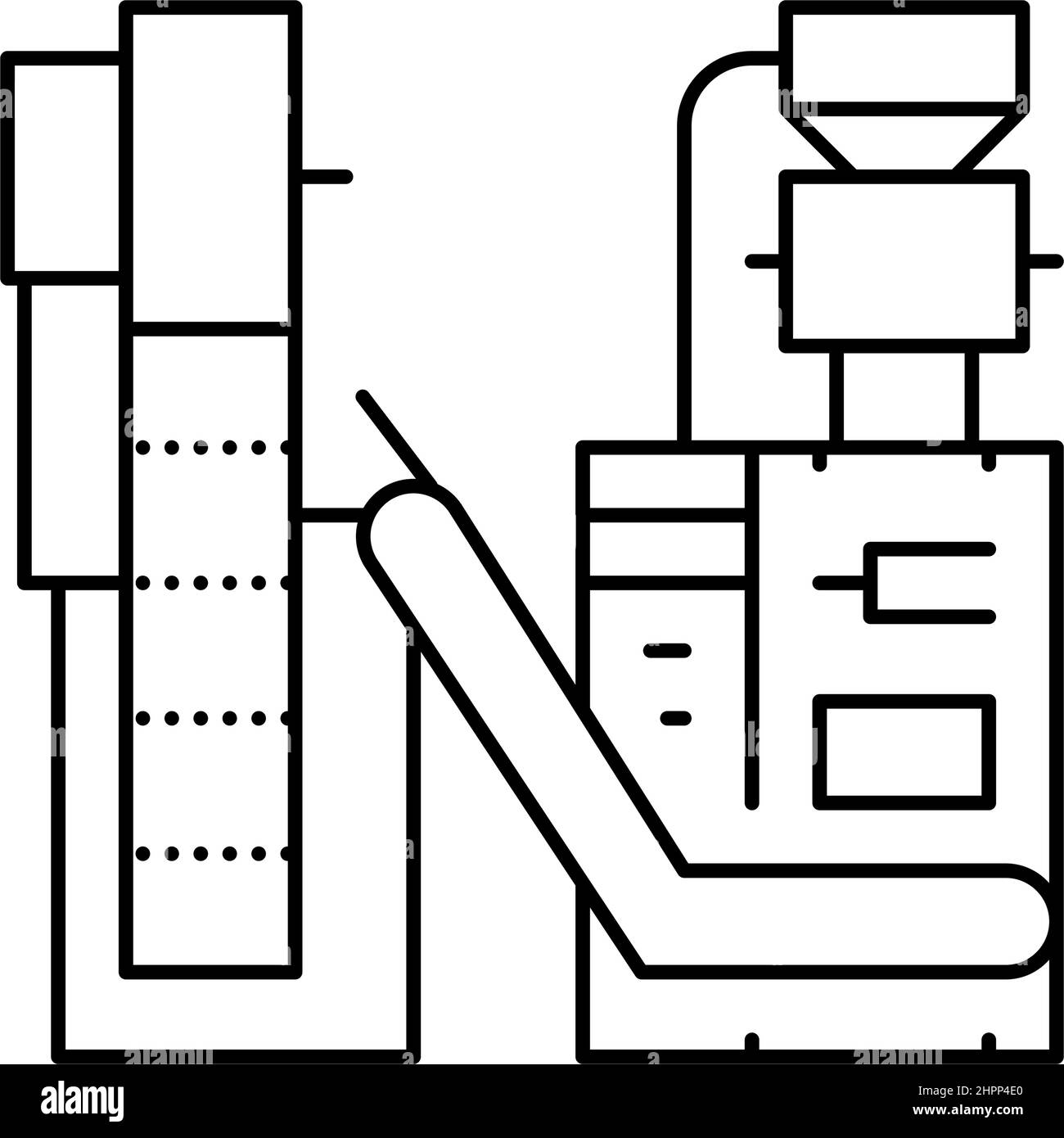packaging tea factory machine line icon vector illustration Stock ...