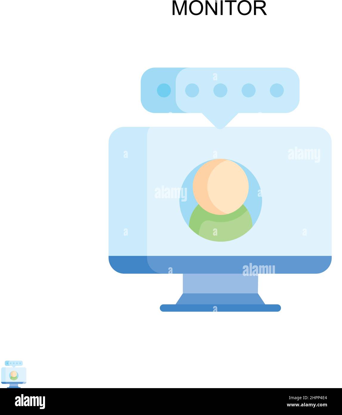 Monitor Simple vector icon. Illustration symbol design template for web ...