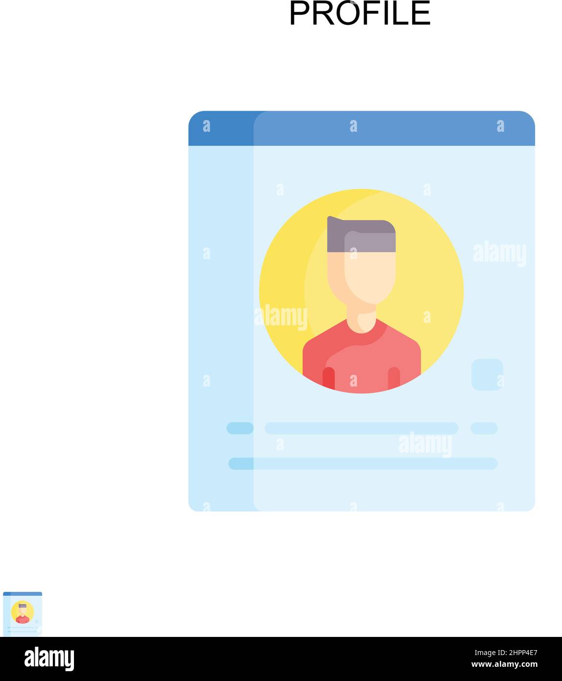 Profile Simple vector icon. Illustration symbol design template for web ...