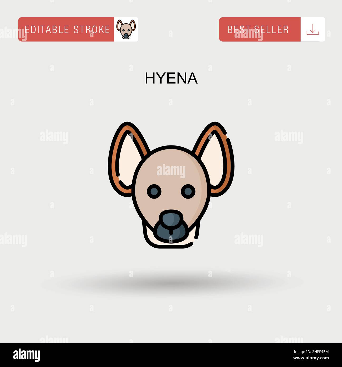 Hyena Simple vector icon Stock Vector Image & Art - Alamy