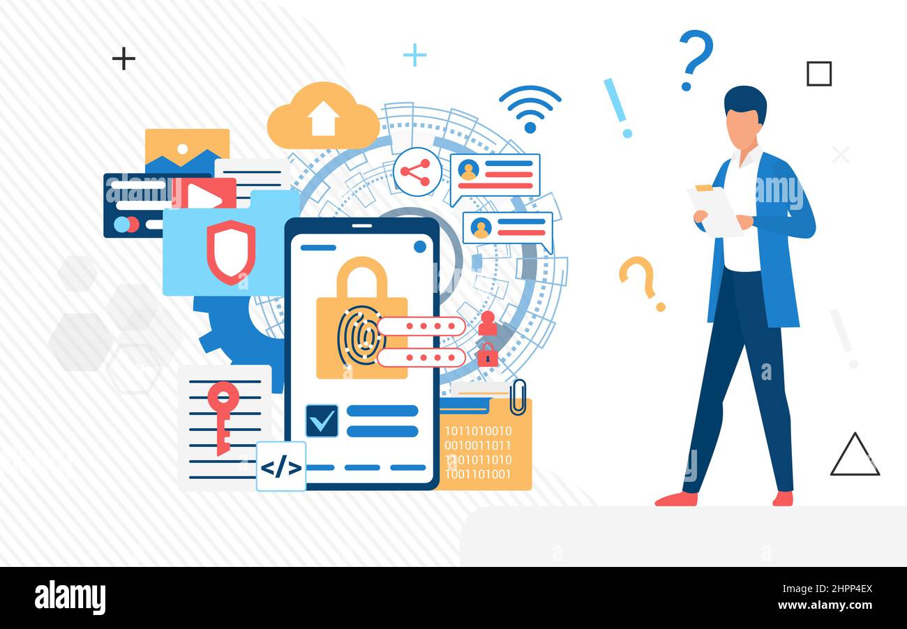 Online protection strategies Stock Vector Images - Alamy