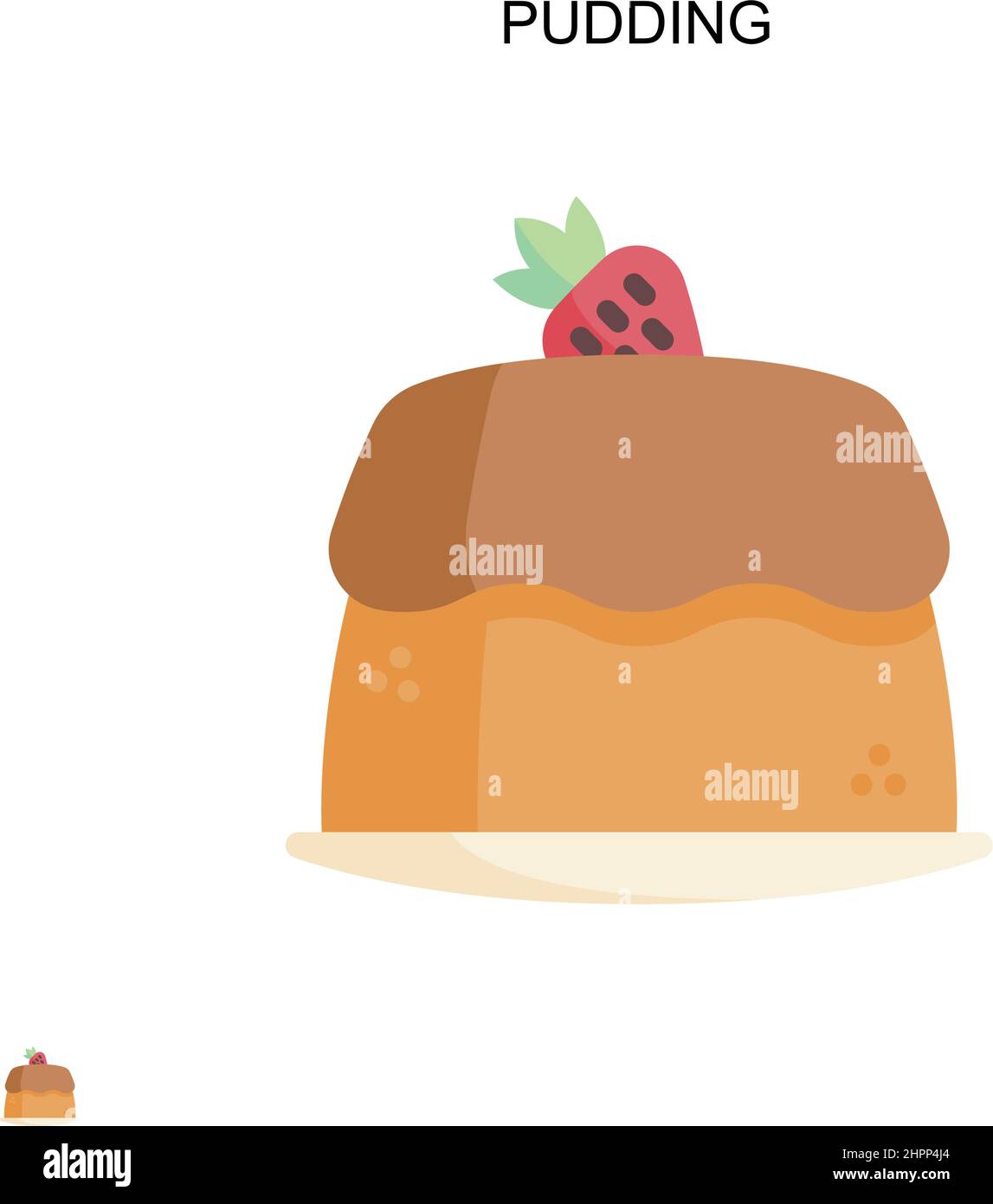 Pudding Simple vector icon. Illustration symbol design template for web ...
