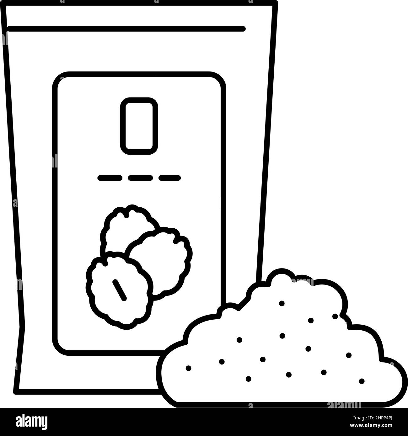 oat flour packaging line icon vector illustration Stock Vector Image ...