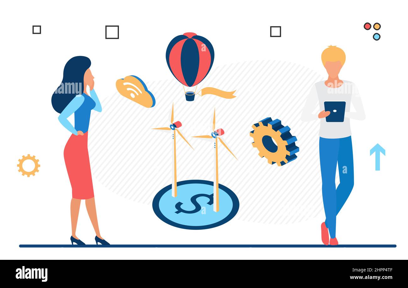 Renewable sustainable business energy development. Innovative powerful ...