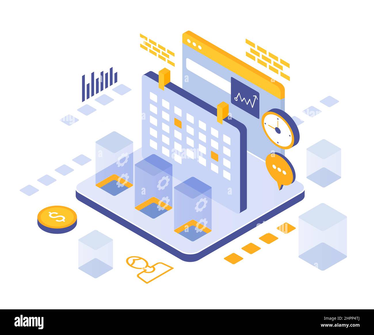 Planning business activities project on deadline. Time management ...