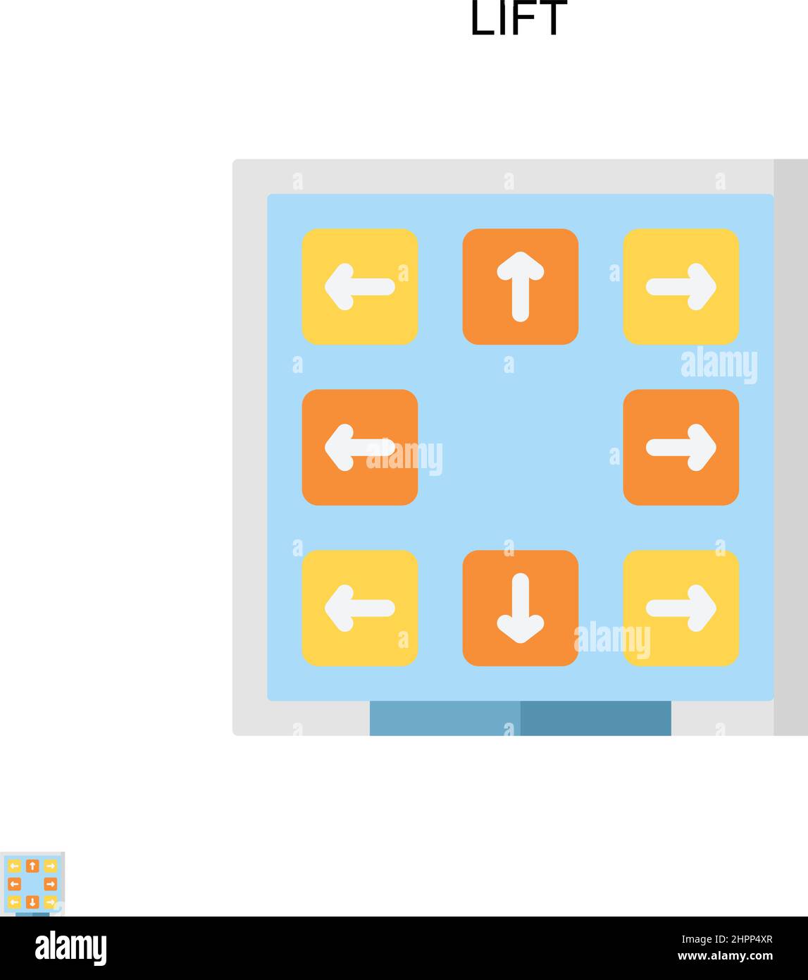 Lift Simple vector icon. Illustration symbol design template for web ...