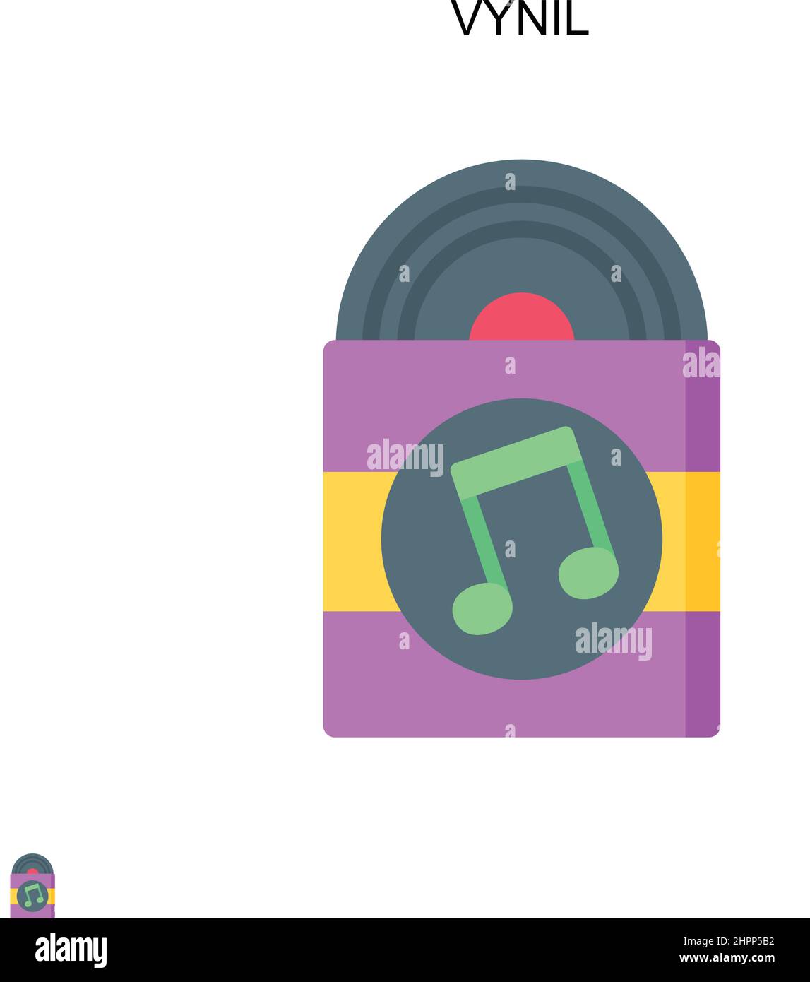 Vynil Simple vector icon. Illustration symbol design template for web ...