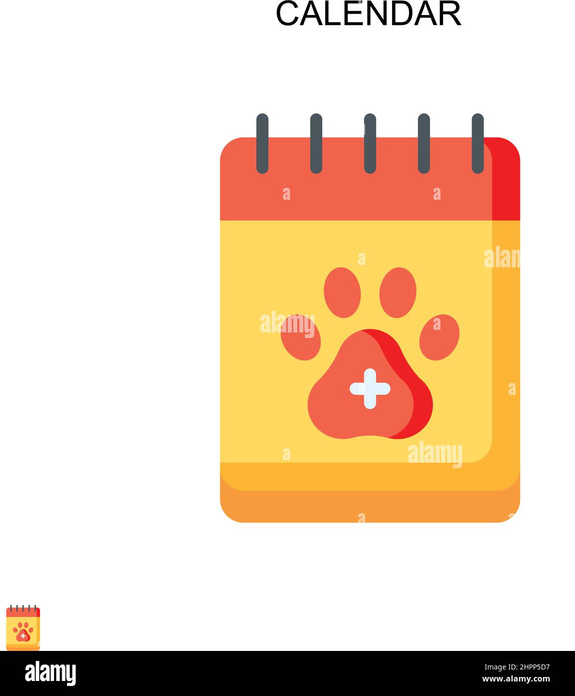 Calendar Simple vector icon. Illustration symbol design template for ...