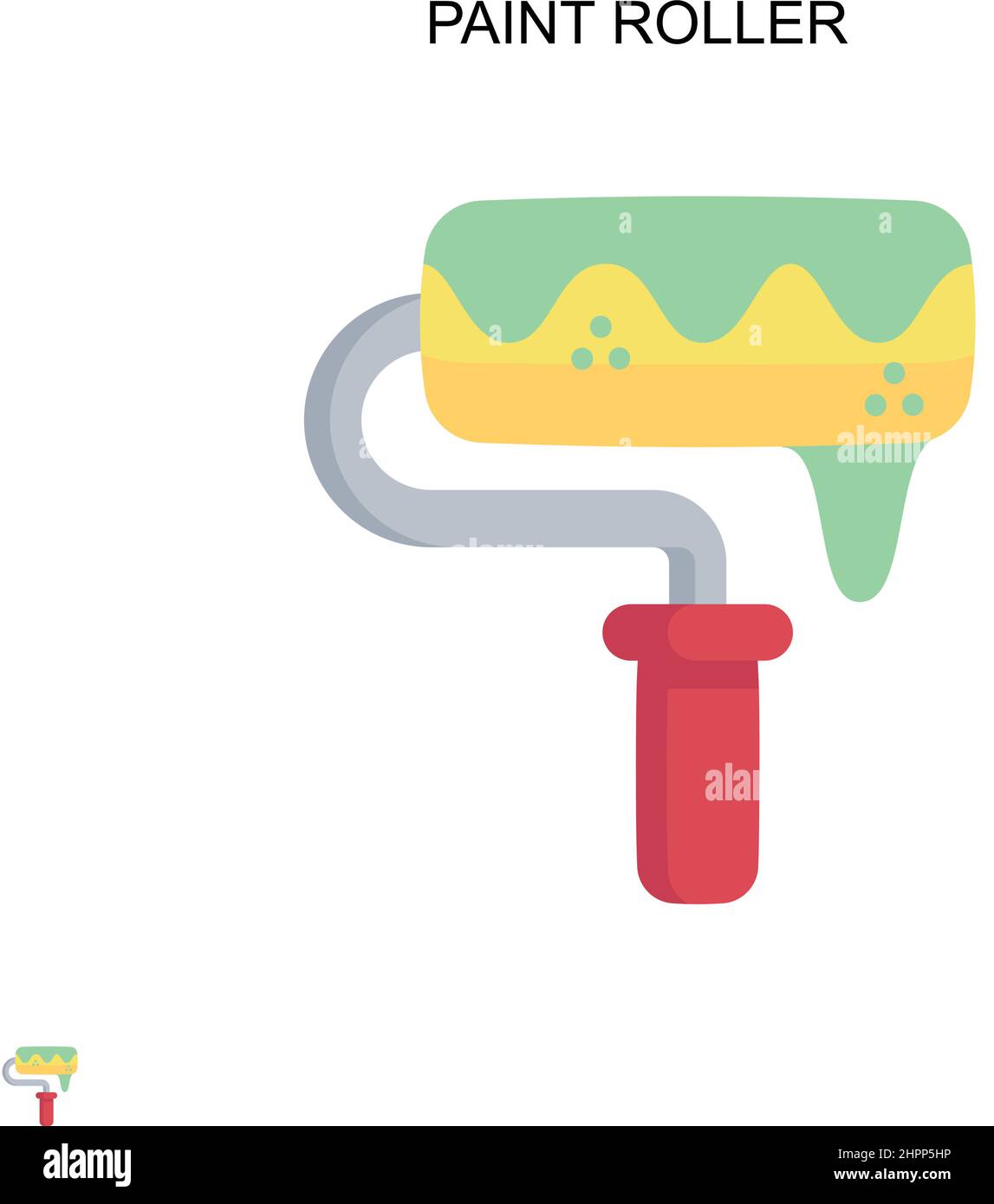 Paint roller Simple vector icon. Illustration symbol design template ...