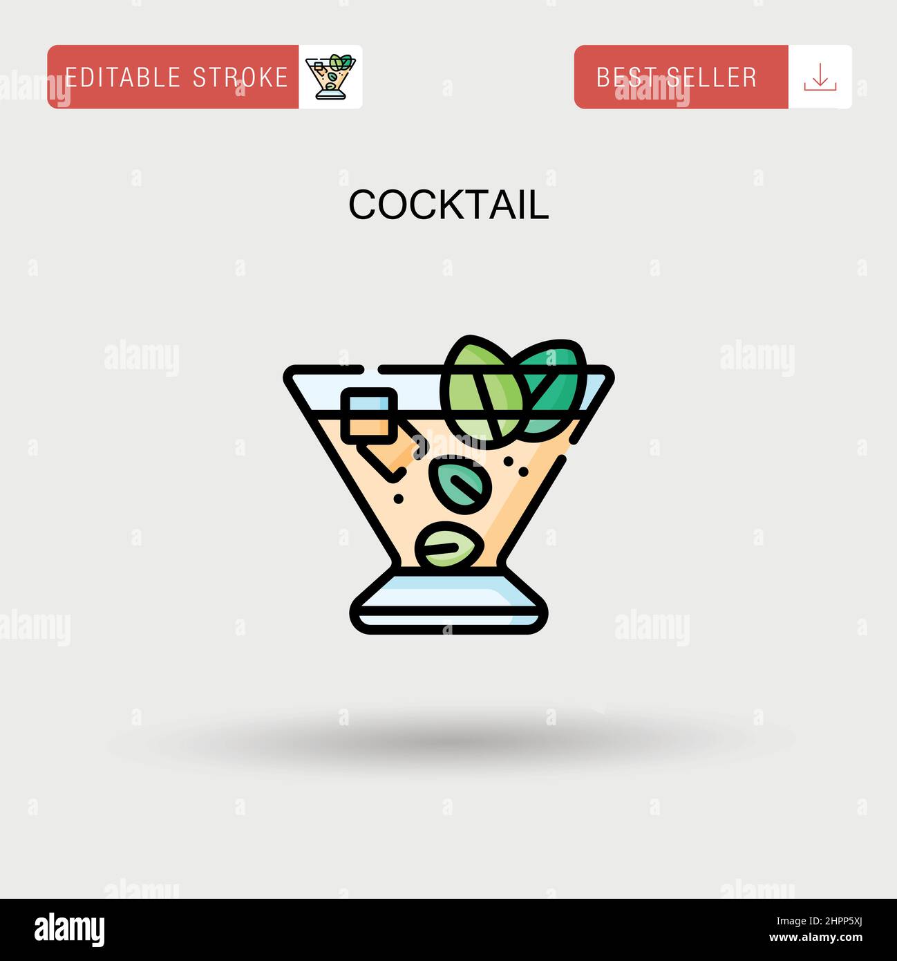 Cocktail Simple vector icon Stock Vector Image & Art - Alamy