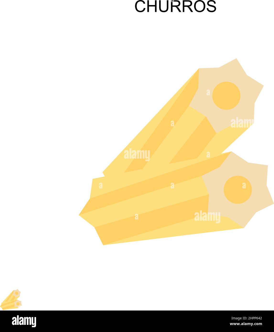 Churros Simple vector icon. Illustration symbol design template for web ...