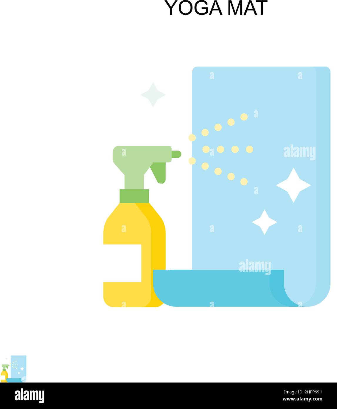 Yoga mat Simple vector icon. Illustration symbol design template for ...