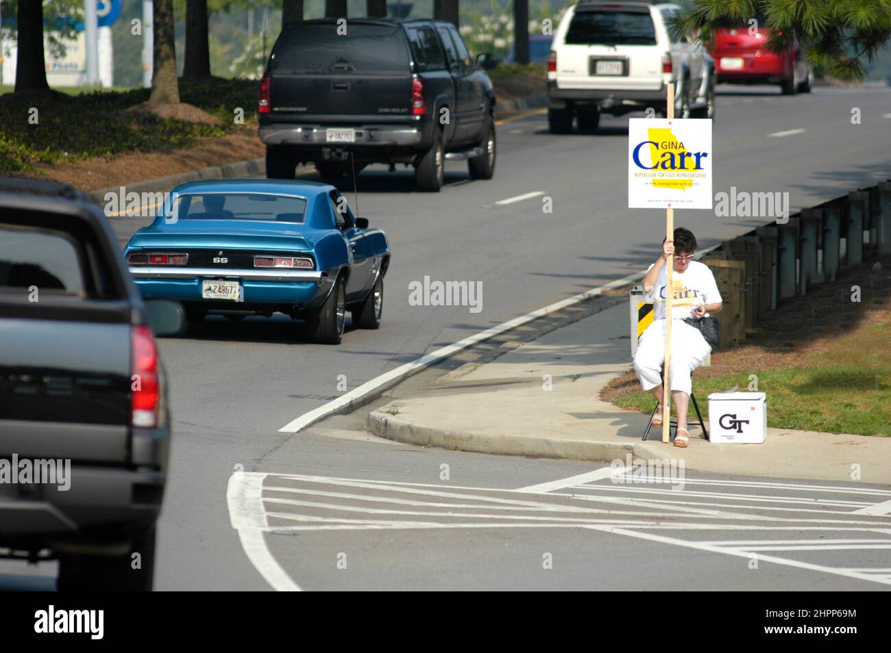 Campaign signs for local, State and Federal offices on streets before ...