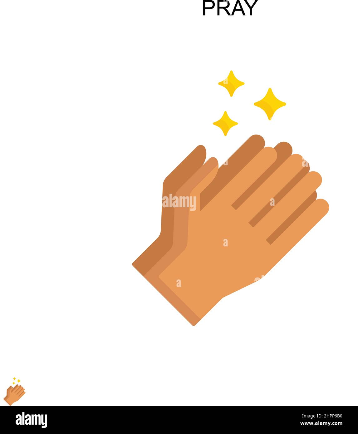 Pray Simple vector icon. Illustration symbol design template for web ...