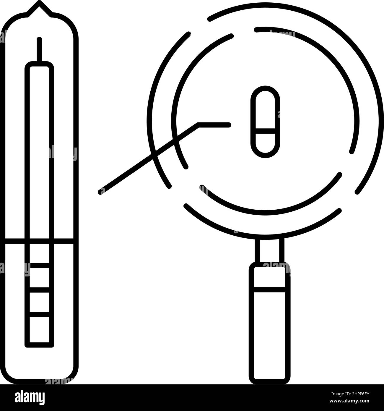 reseaching rfid chip line icon vector illustration Stock Vector Image ...