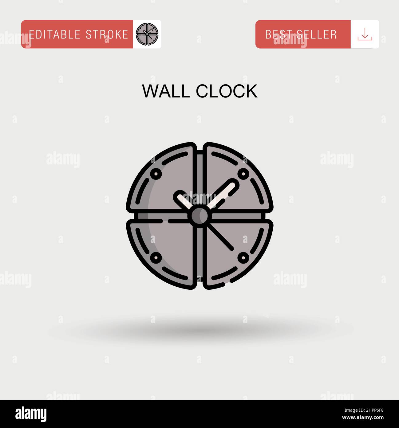 Wall clock icon simple Stock Vector Images - Alamy