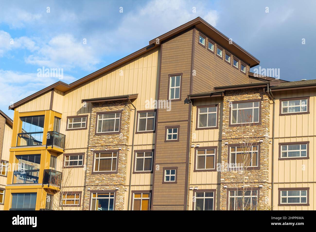 Brand new apartment building in BC, Canada. Canadian modern residential ...