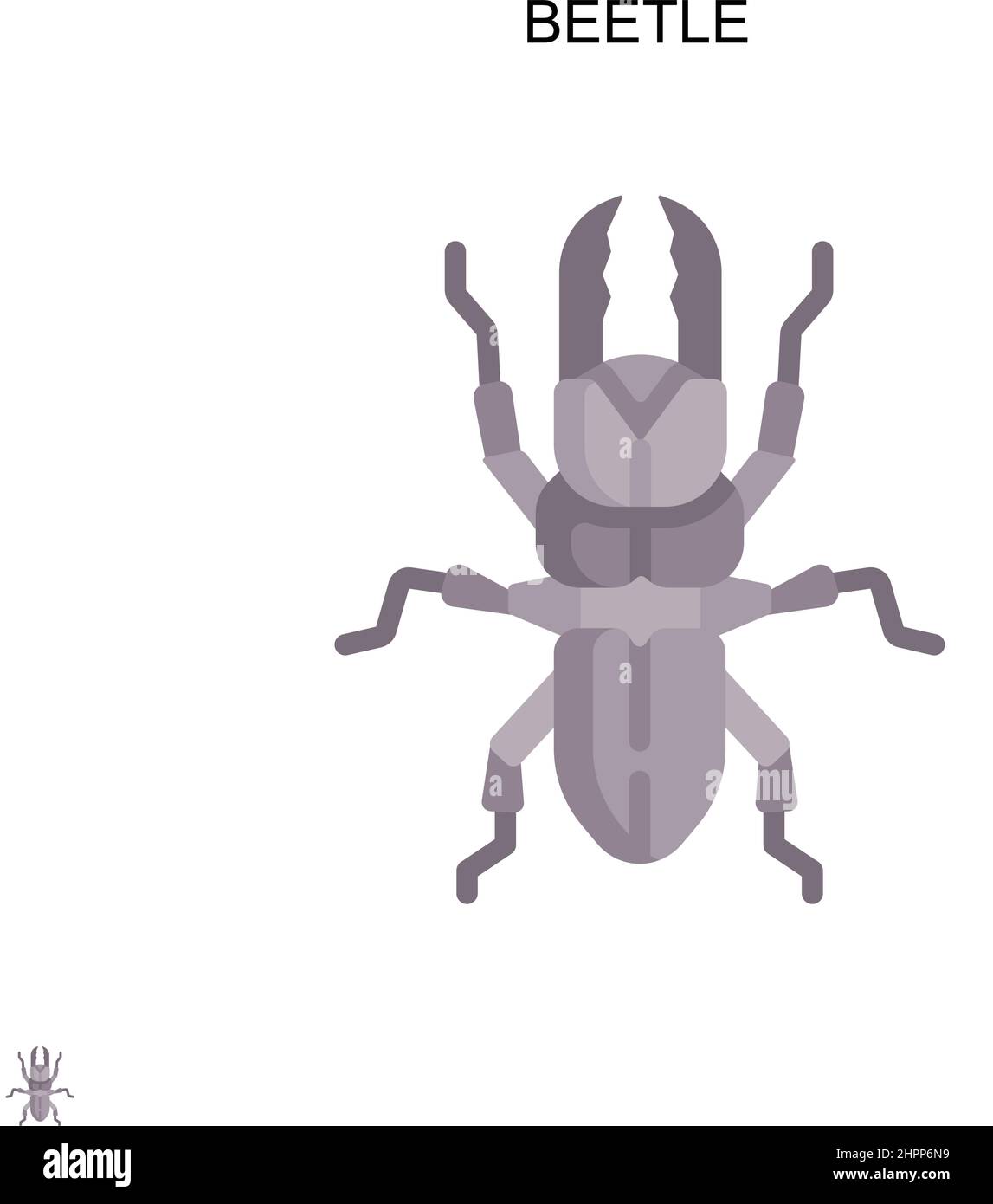 Beetle Simple vector icon. Illustration symbol design template for web ...