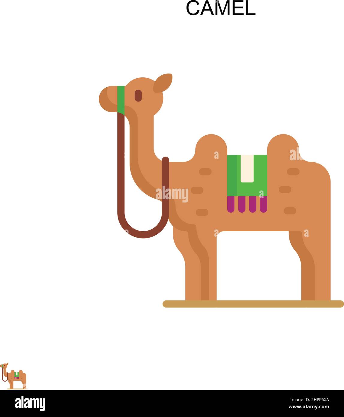 Camel Simple vector icon. Illustration symbol design template for web ...
