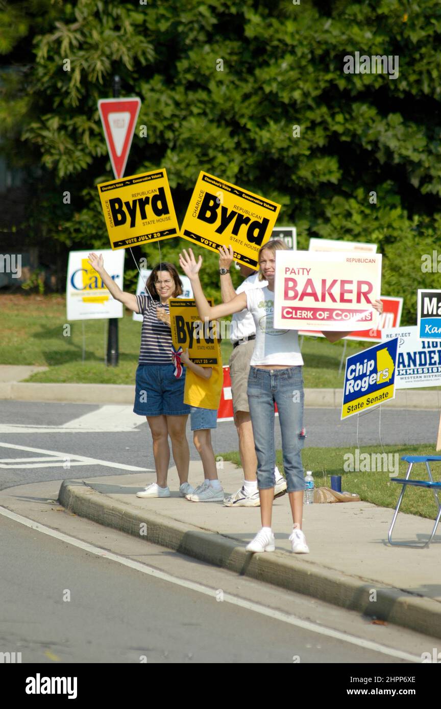 Election in Georgia and signs Stock Photo - Alamy