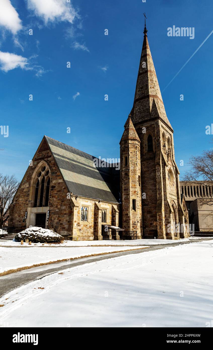 Cambridge, Massachusetts, USA - February 16, 2022: St. John’s Memorial ...
