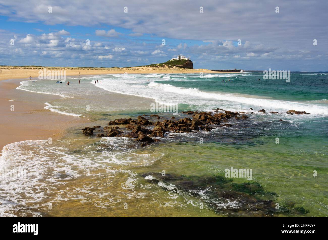 Nobbys Beach and Lighthouse - Newcastle, NSW, Australia Stock Photo - Alamy