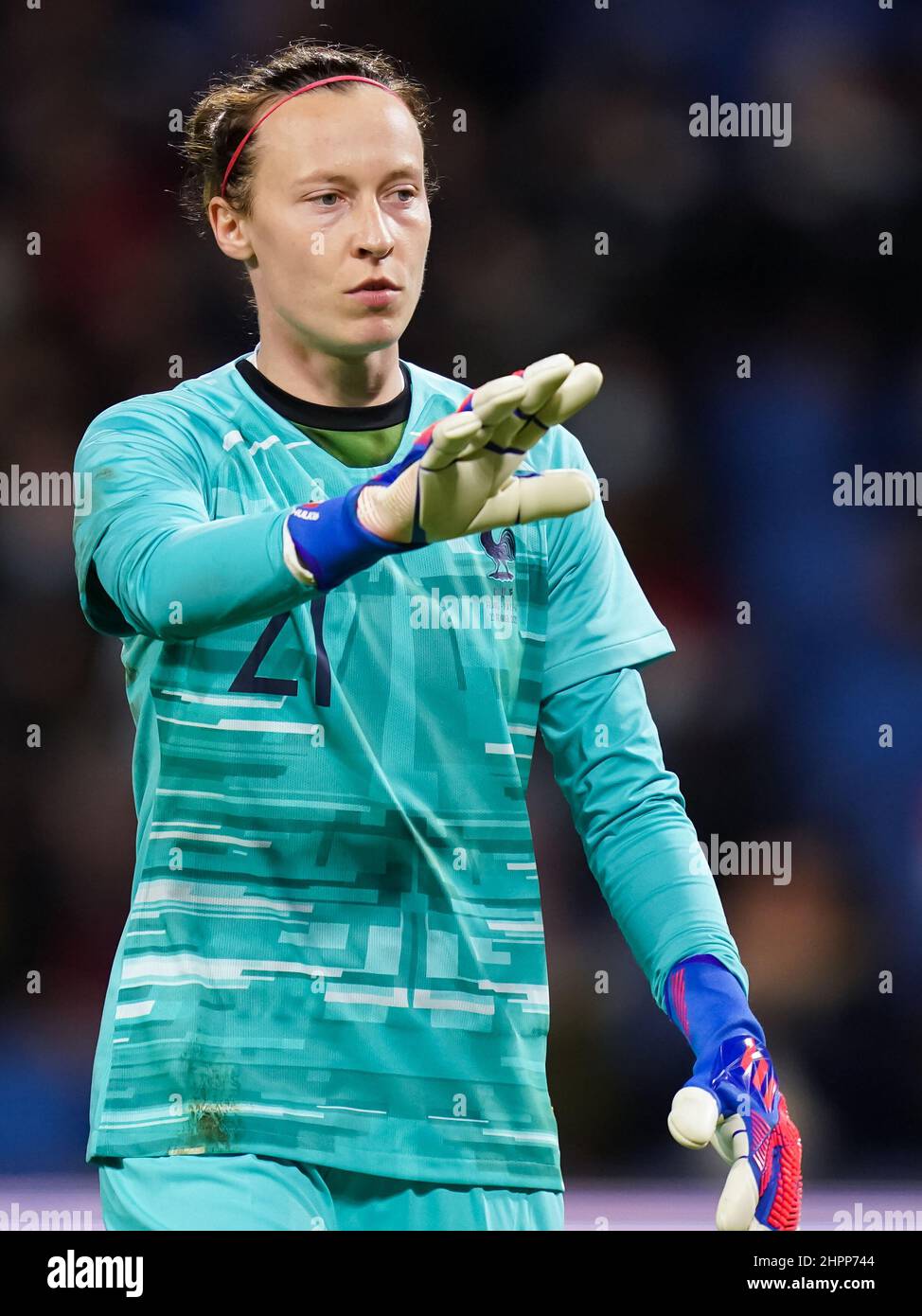 LE HAVRE, FRANCE - FEBRUARY 22: Pauline Peyraud-Magnin of France during ...