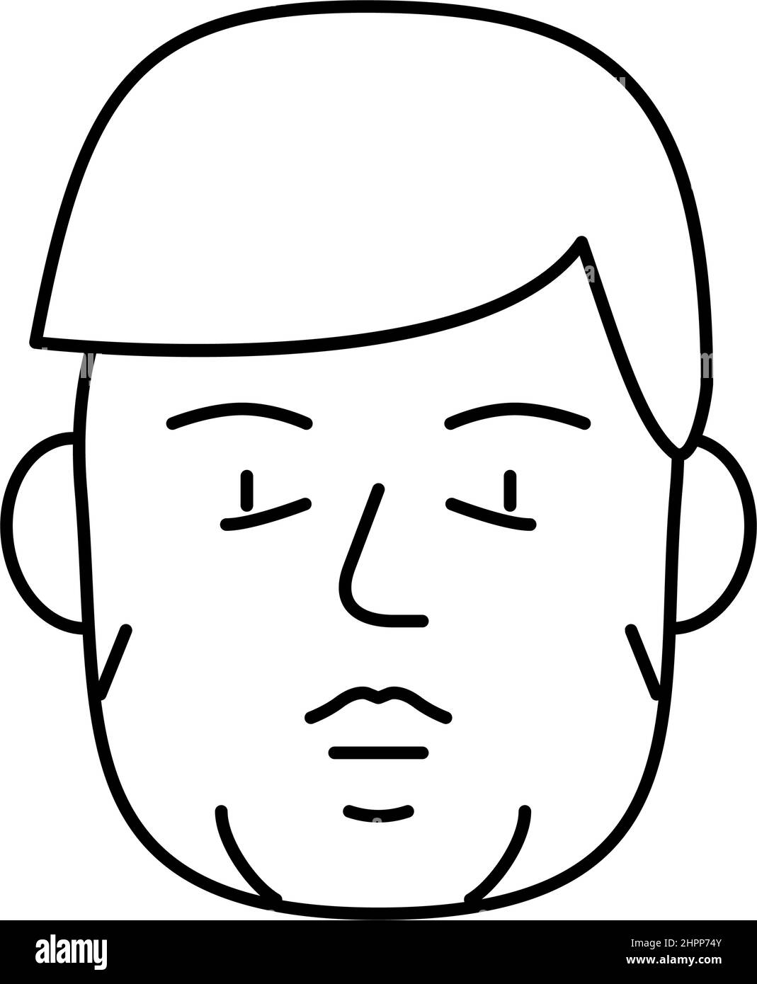 acromegaly endocrinology line icon vector illustration Stock Vector ...