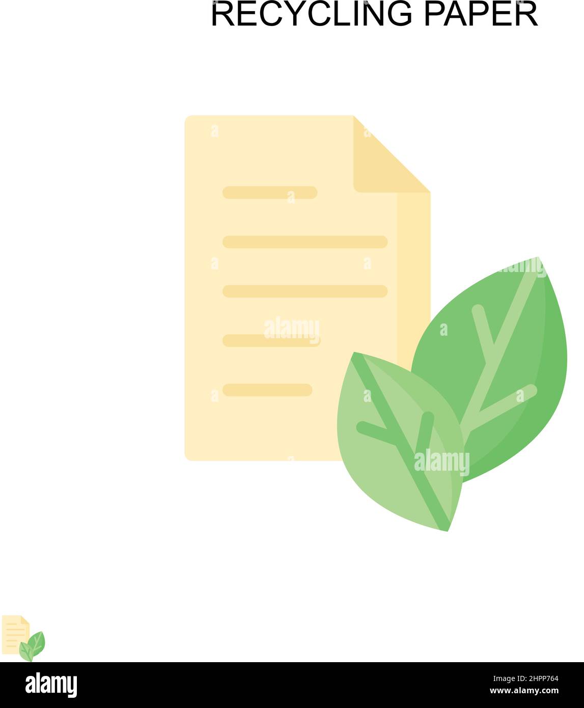 Recycling paper Simple vector icon. Illustration symbol design template ...