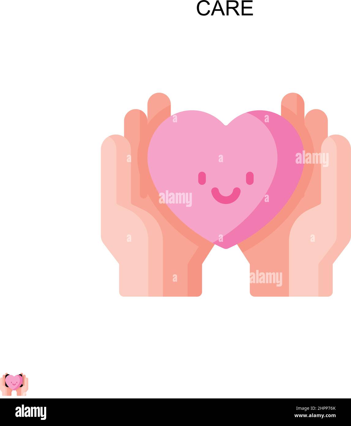 Care Simple vector icon. Illustration symbol design template for web ...