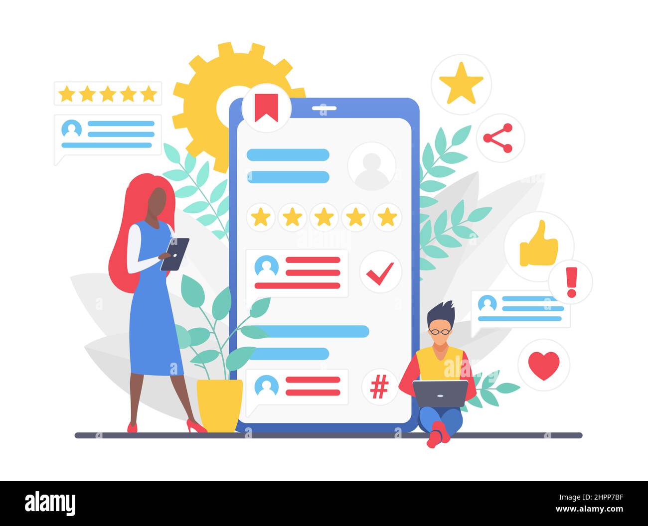 Online feedback review average of customer services. Analyzing ...