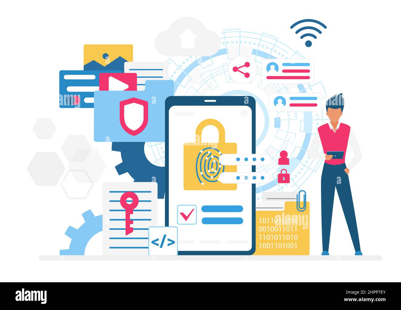 General data protection regulation security system. Digital privacy ...