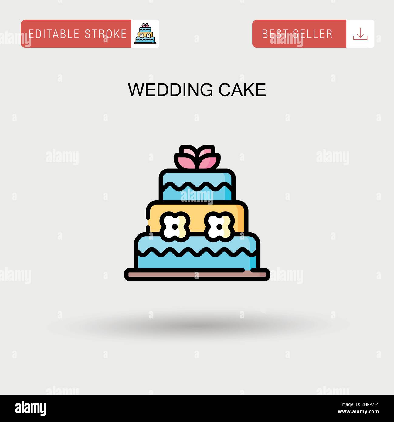 Beautiful wedding cake flowers Stock Vector Images - Alamy