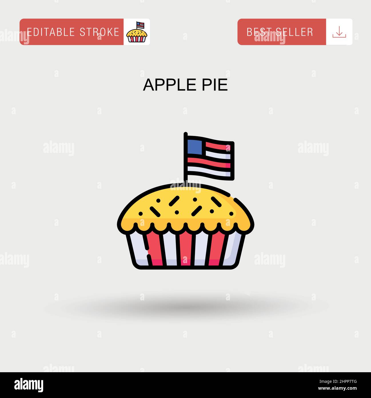 Pie top view Stock Vector Images - Alamy