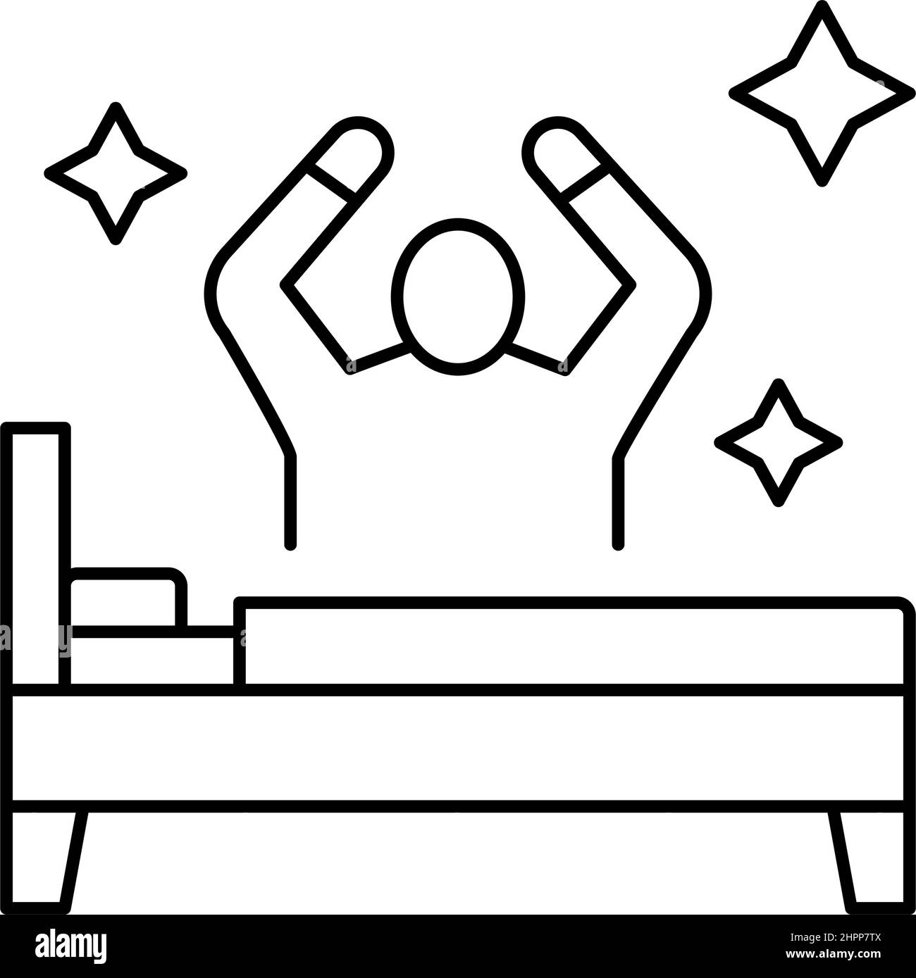 remaining passively awake line icon vector illustration Stock Vector ...