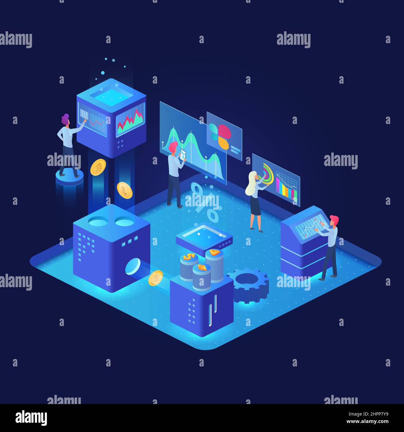 Online digital blockchain startup technology. Recording and managing ...