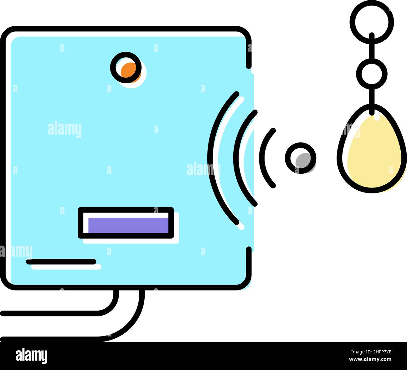 mini trinket with rfid chip color icon vector illustration Stock Vector ...