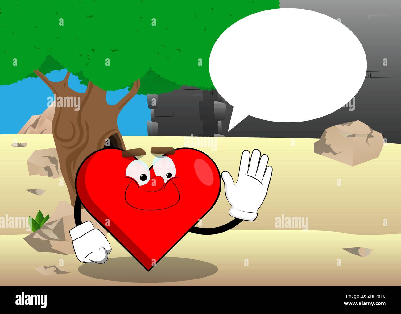 Couple waving goodbye Stock Vector Images - Alamy