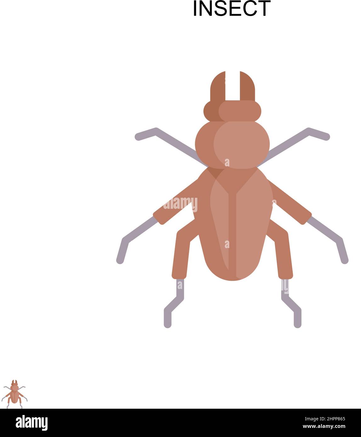 Insect Simple Vector Icon Illustration Symbol Design Template For Web Mobile Ui Element Stock