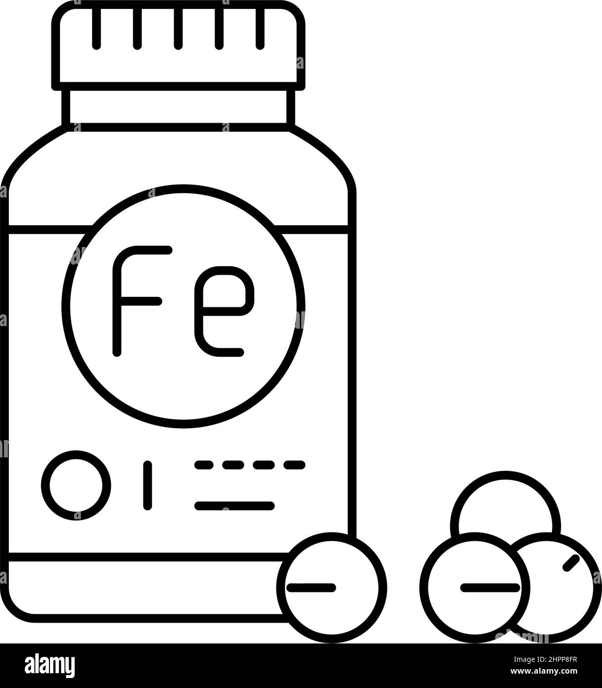 iron supplements package line icon vector illustration Stock Vector ...