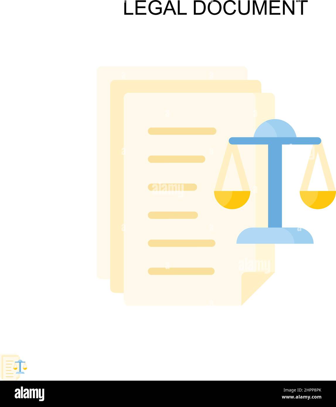 Legal document Simple vector icon. Illustration symbol design template ...