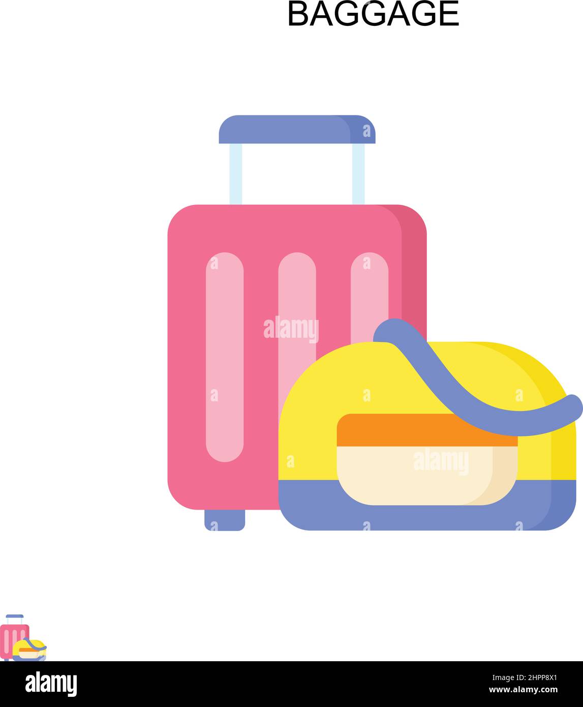 Baggage Simple vector icon. Illustration symbol design template for web ...